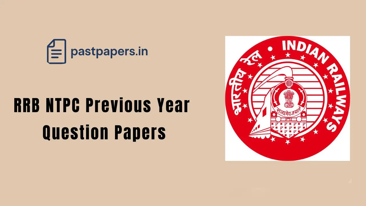 RRB NTPC previous year question paper For CBT 1: Download Free PDF ...
